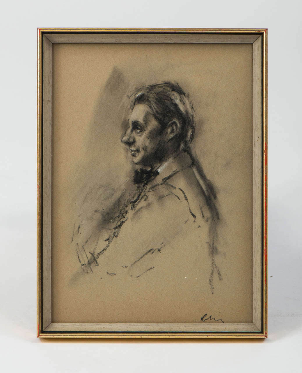 Harold Riley charcoal drawing portrait of Sir Barbirolli, England 1966 ...