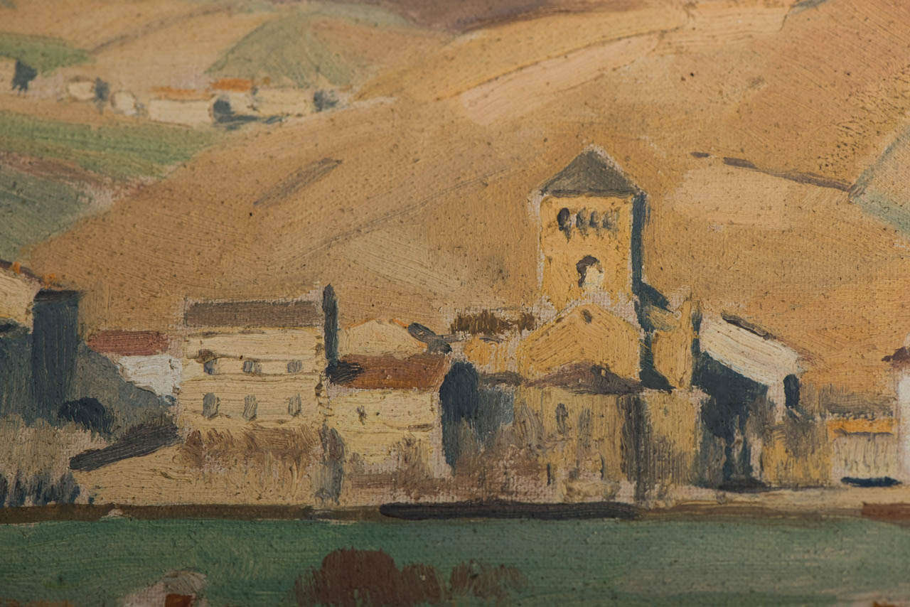 Adolphe Valette oil painting on board "Salles Ploughing", England 1971 ...