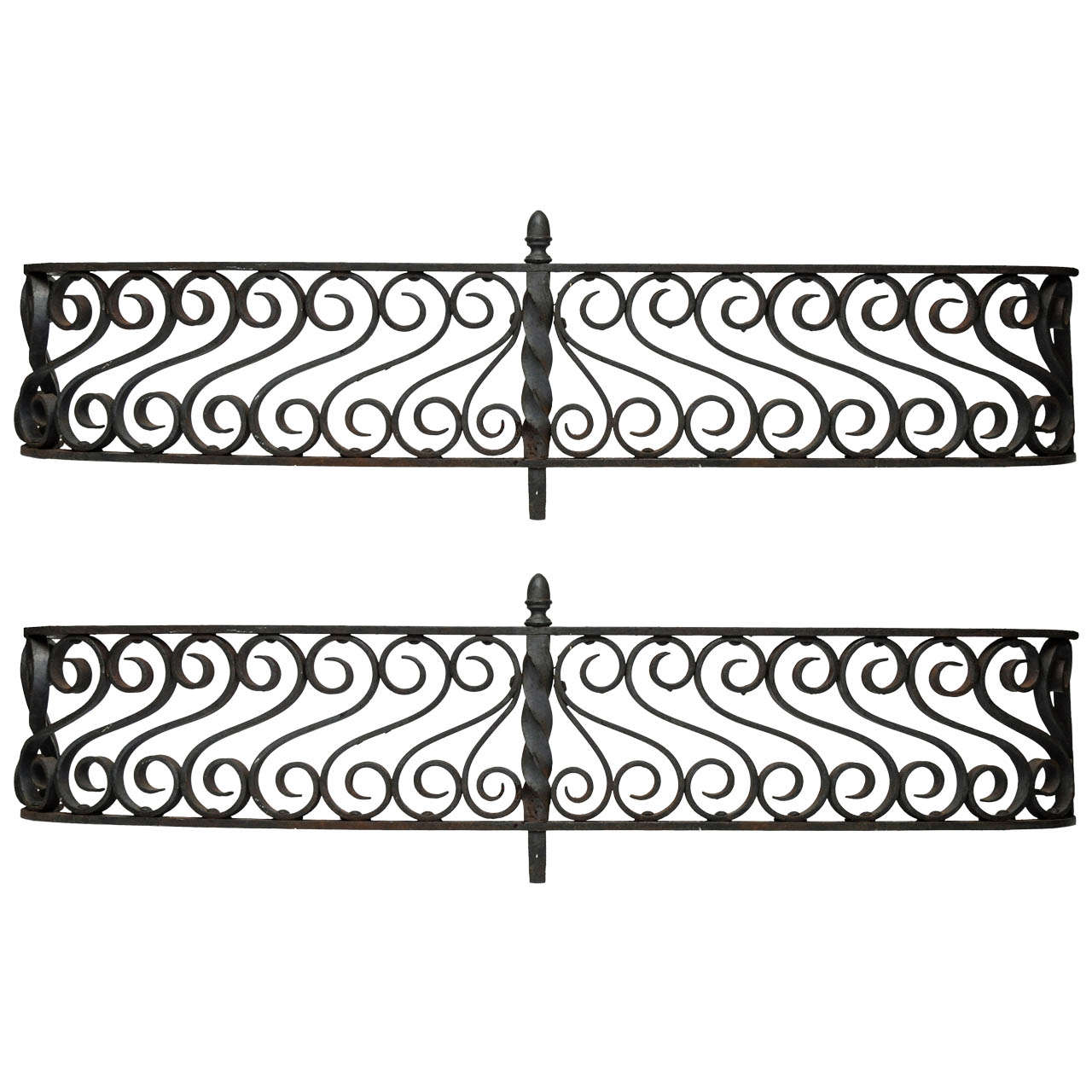 Pair of Wrought Iron Window Grates circa 1880 at 1stDibs
