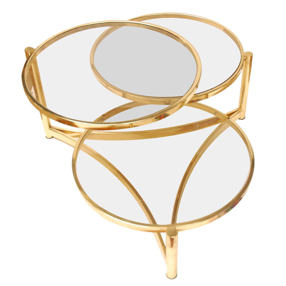 Brass Circle Coffee Table at 1stDibs