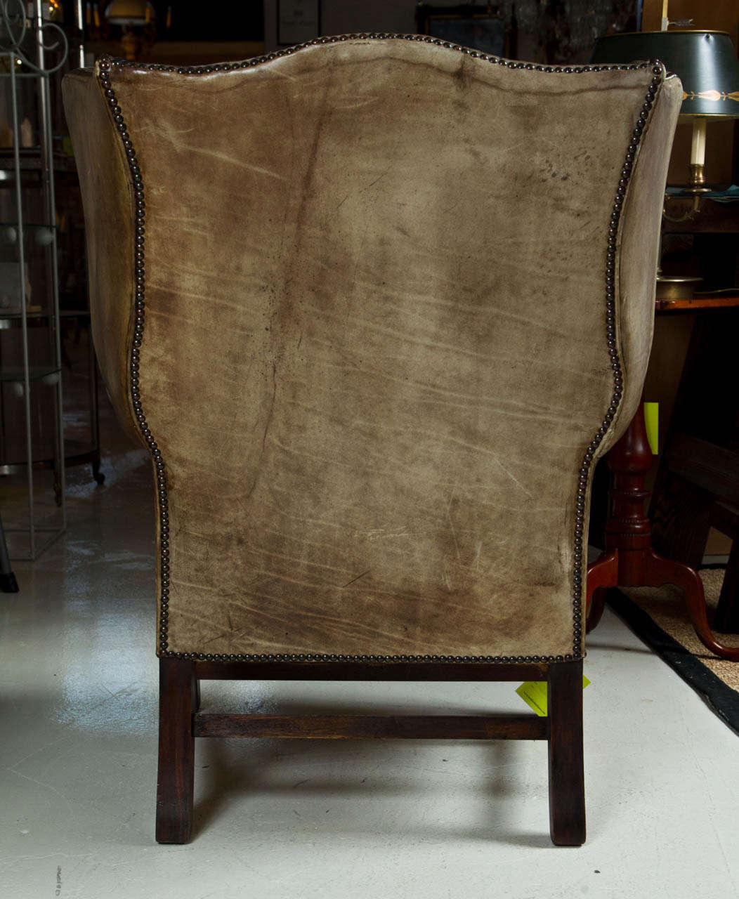 1920's Leather Wingback Chair with Nail heads at 1stDibs | 1920 ...
