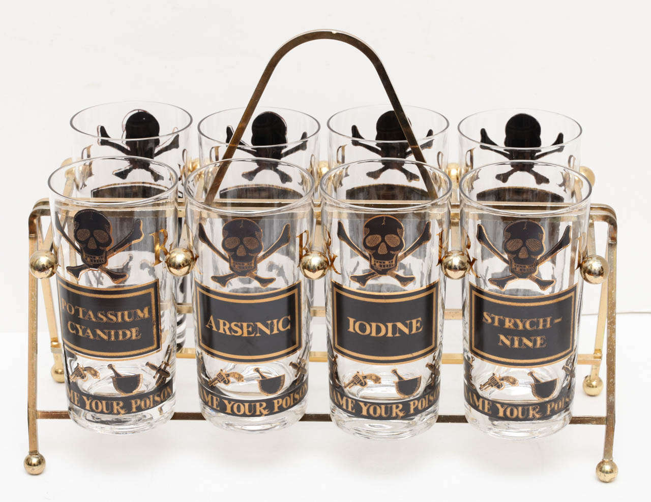 Georges Briard "Name Your Poison" Highball Set and Ice Bucket at ...