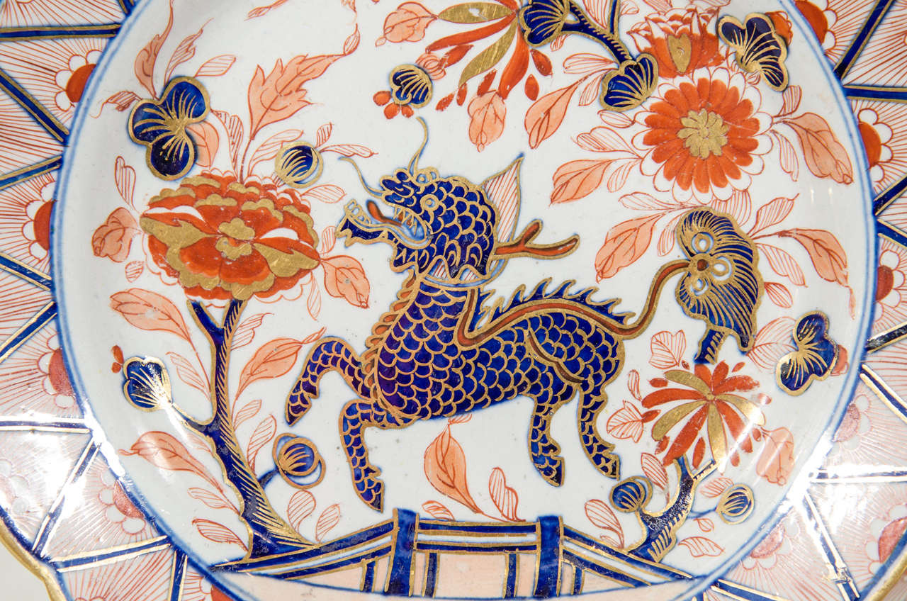 Set of Ten English Imari Inspired Dishes with Dragon at 1stDibs ...