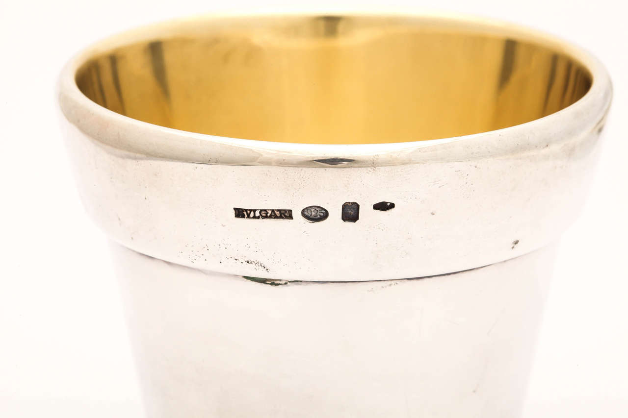 Bulgari Sterling Silver Flower Pot at 1stDibs