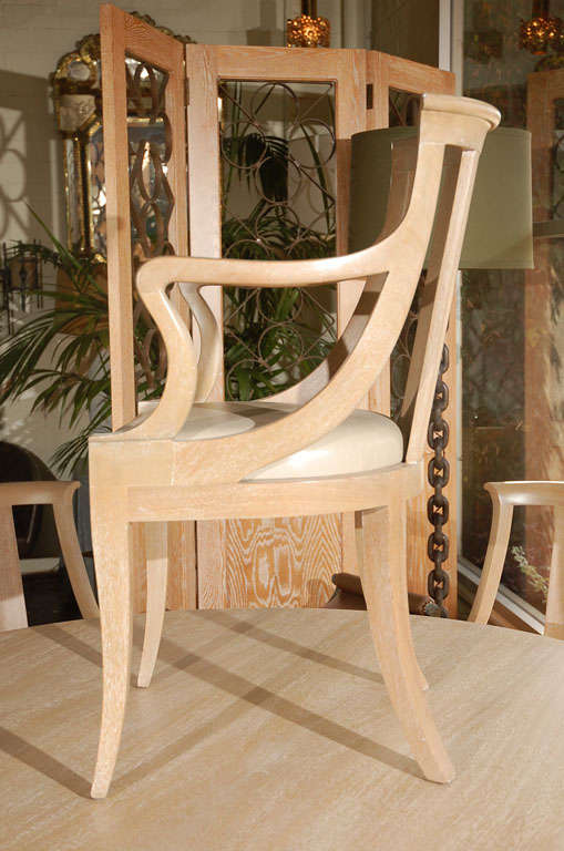 Bleached Mahogany Dining Table and Chairs at 1stDibs | bleached dining ...