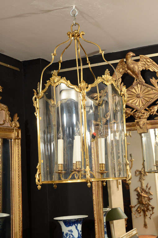 Rococo Gilt Bronze Hall Lantern For Sale at 1stDibs