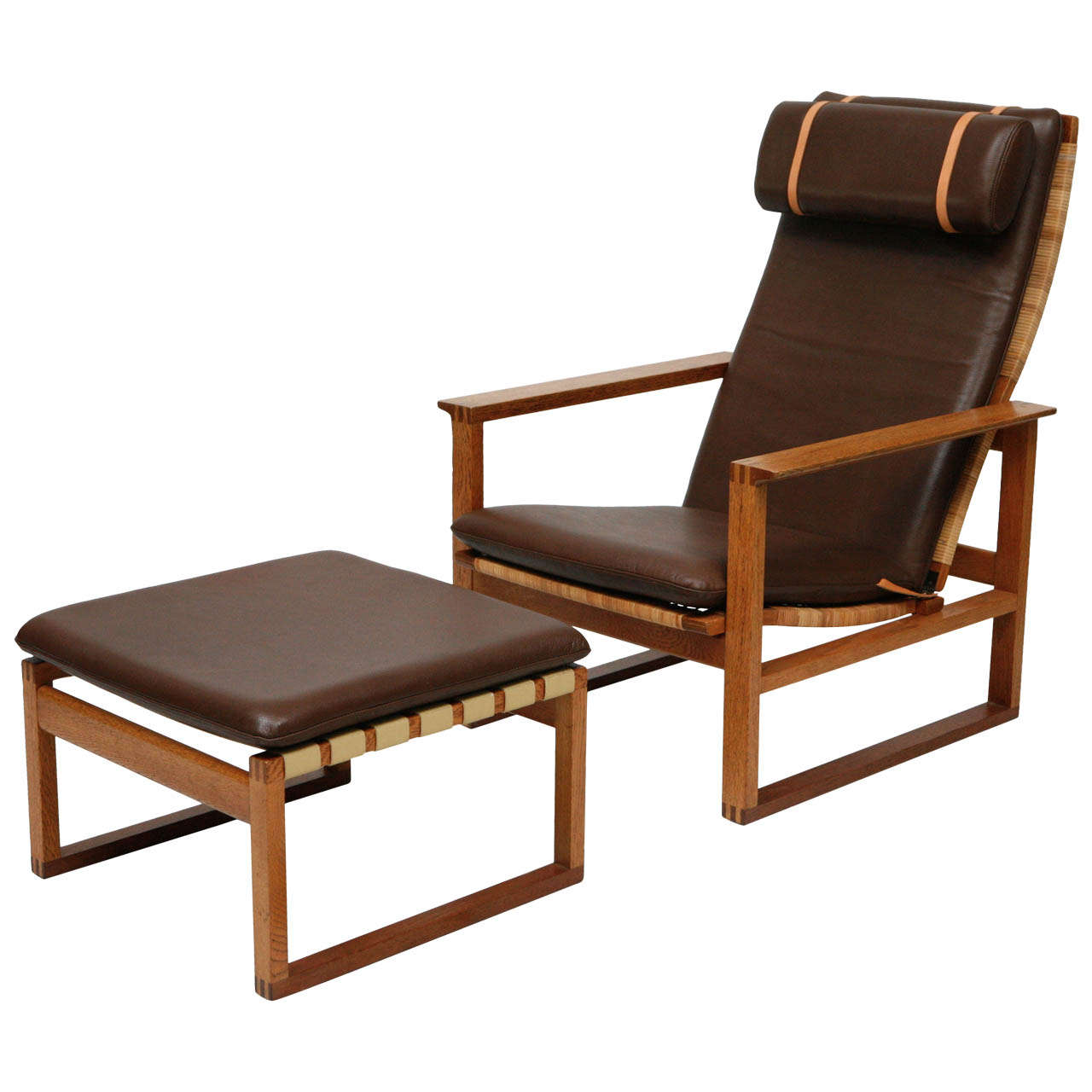 Borge Mogensen Lounge Chair And Ottoman at 1stDibs