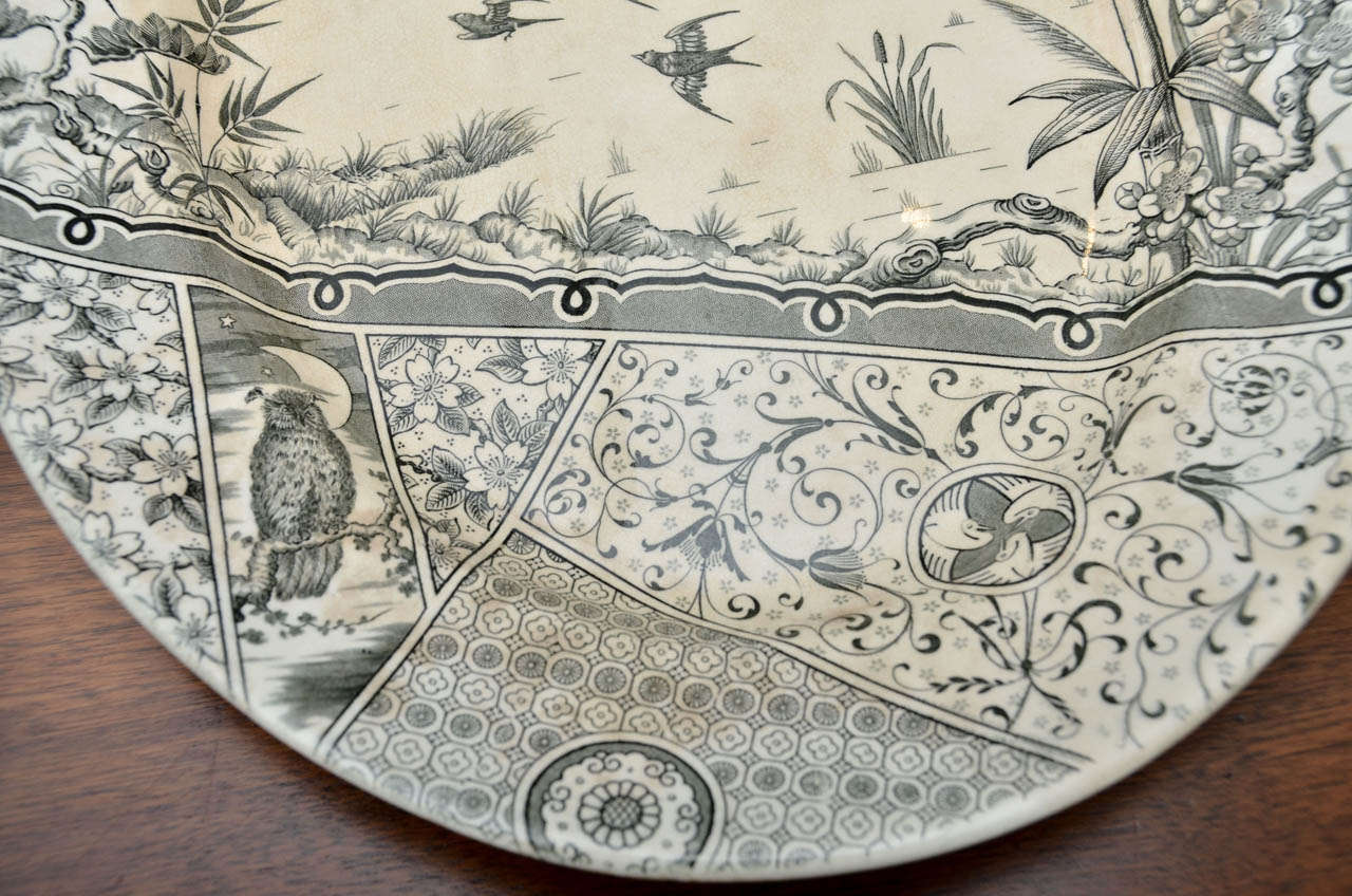 2 Large Aesthetic Movement --Melbourne Pattern Meat Platters For Sale ...