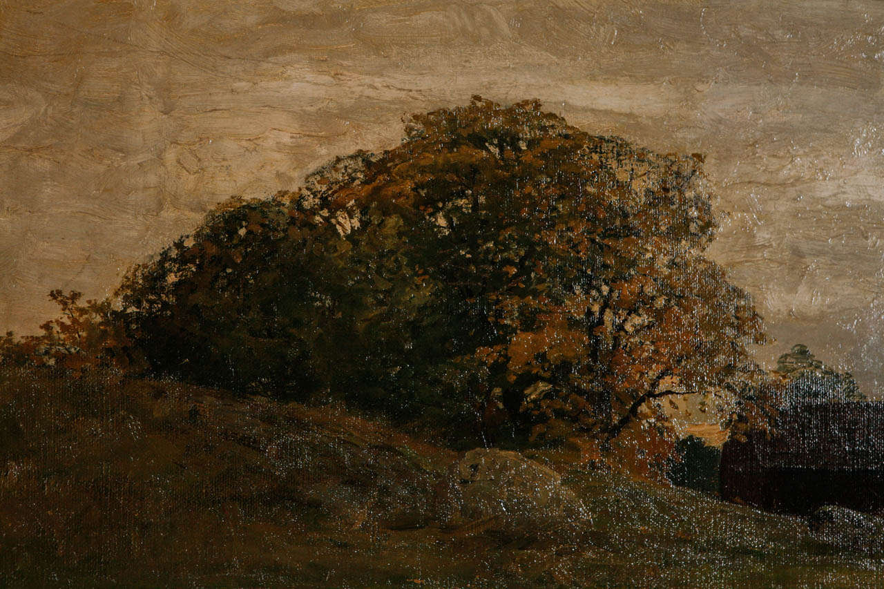Large Alfred Bergstrom Painting Signed and Dated 1888 Denmark at 1stDibs