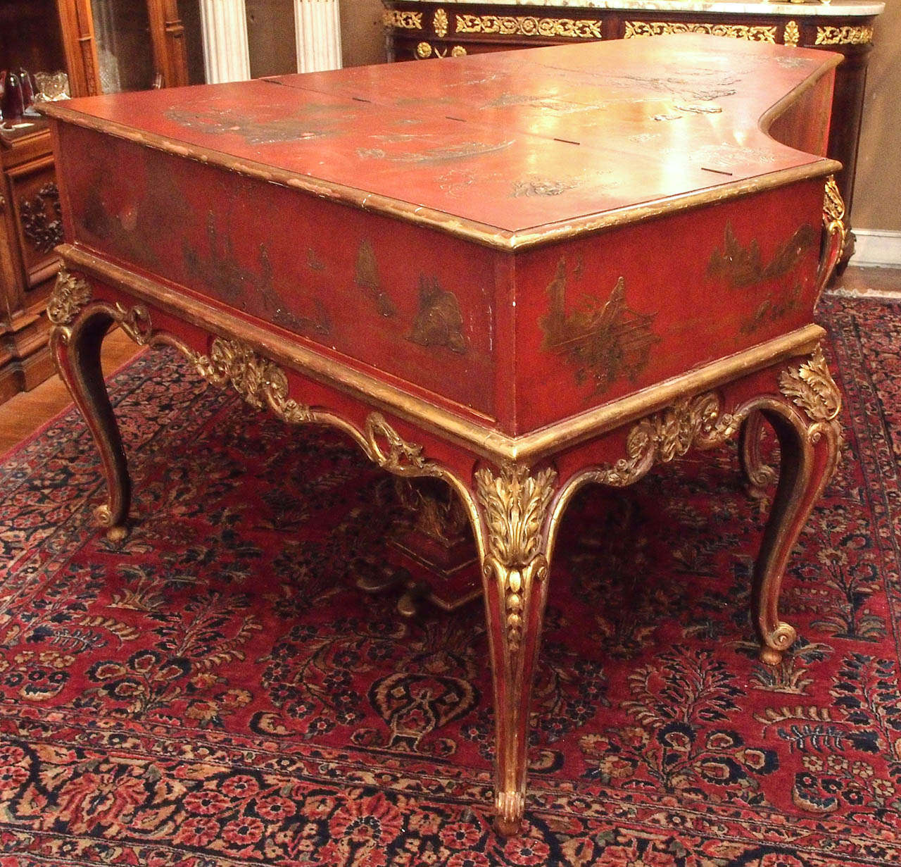 Antique French Pleyel Piano with Exceptional Lacquer Case circa 1890 ...