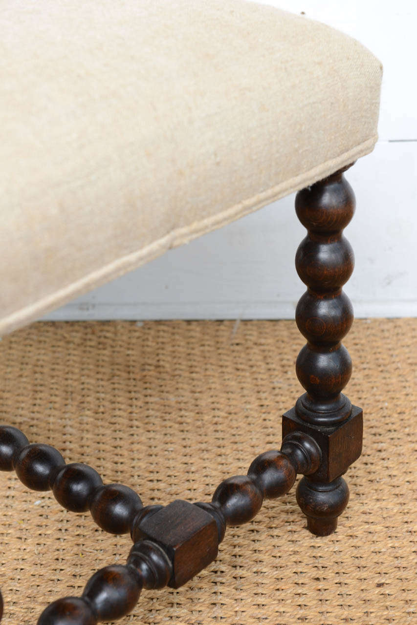 Pair of Spool Leg Stools at 1stDibs
