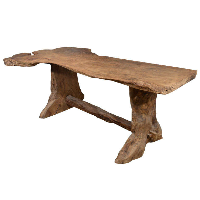 Organic Wood Desk at 1stDibs