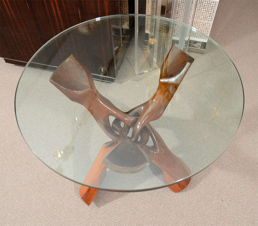 Free-Form Rosewood End Table For Sale at 1stDibs