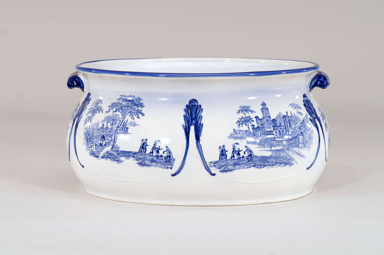 19th c English Blue and White Transfer Foot Bath at 1stDibs | blue and ...