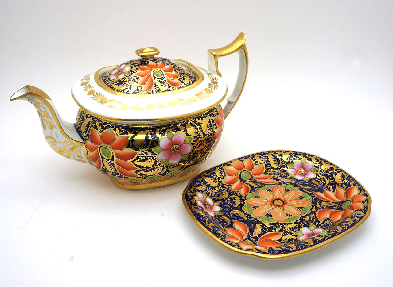 5 Piece 19th C Spode Imari Teaset with Gold at 1stDibs | imari tea set