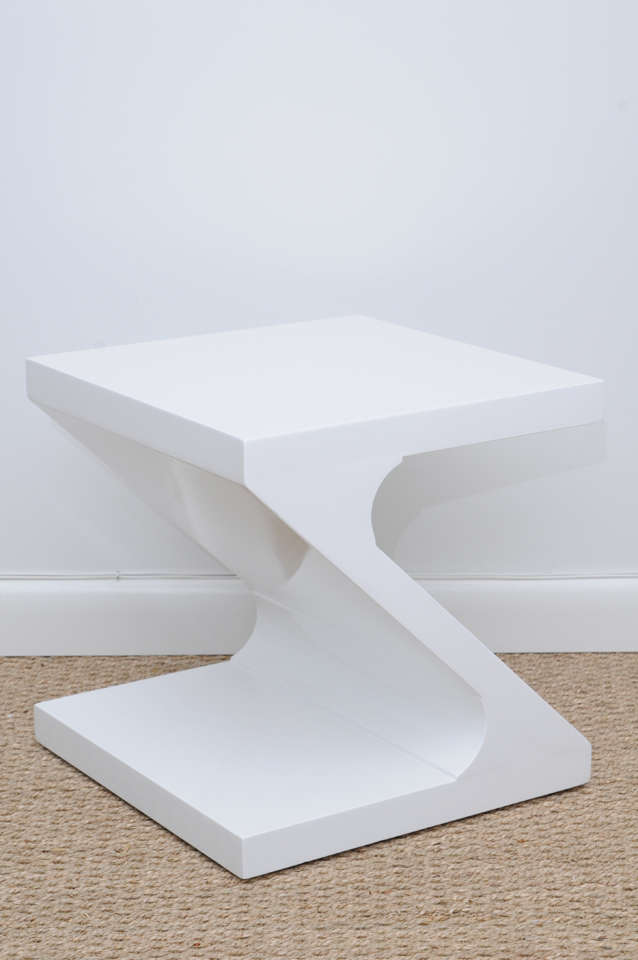Lacquered Wood Z Side Table at 1stDibs