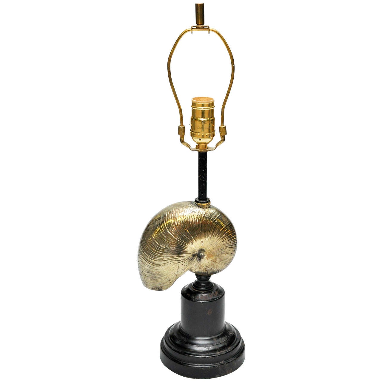 Nautilus Shell Lamp in the Manner of Maison Jansen For Sale at 1stDibs