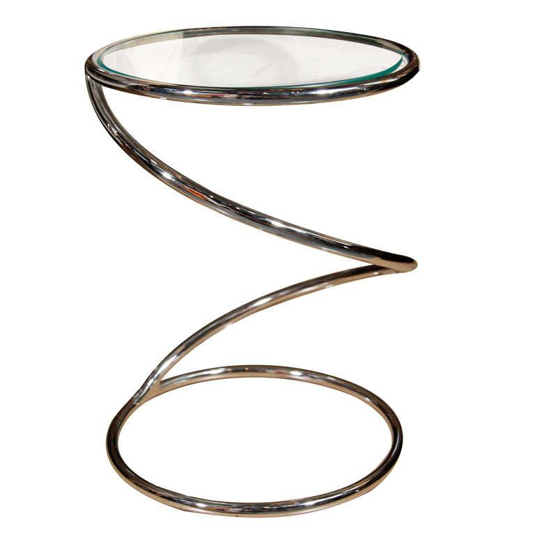 Pace Chrome Swirl drink table at 1stDibs | chrome drink table, pace ...