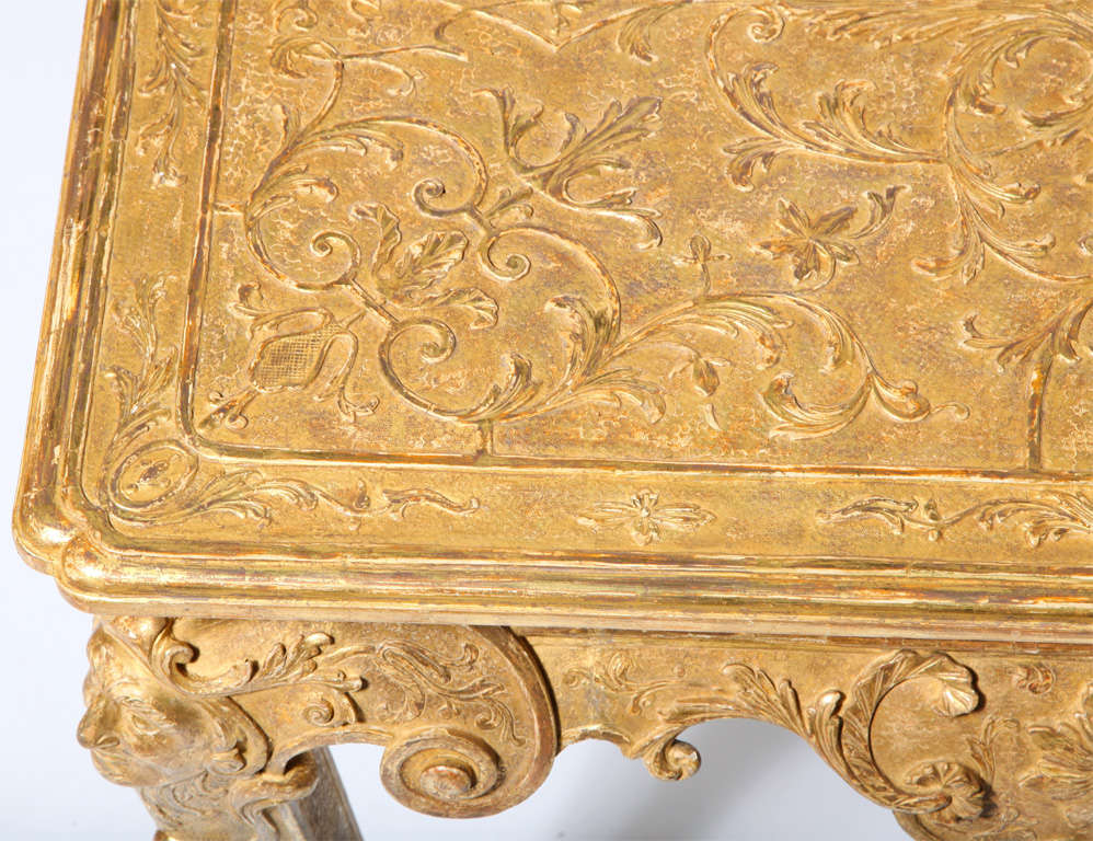 Very Fine Queen Anne Giltwood Strapwork Console Table For Sale at 1stDibs