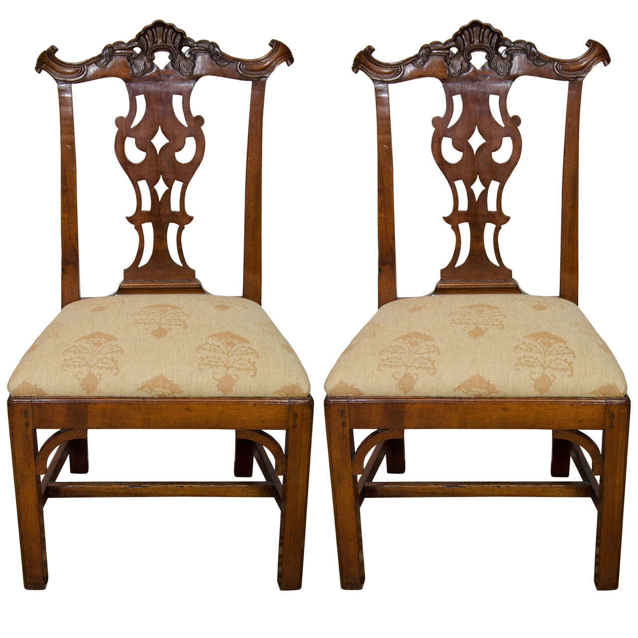 Pair of Portuguese Colonial Side Chairs at 1stDibs