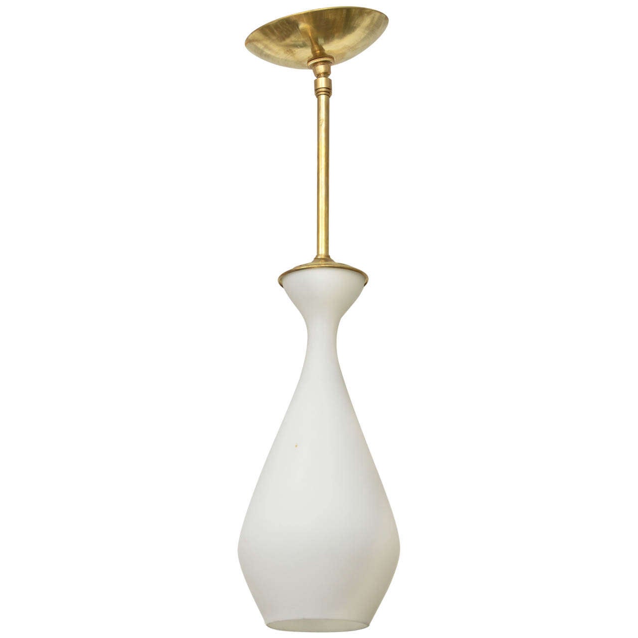 Teardrop Pendant Light in Frosted Glass at 1stDibs