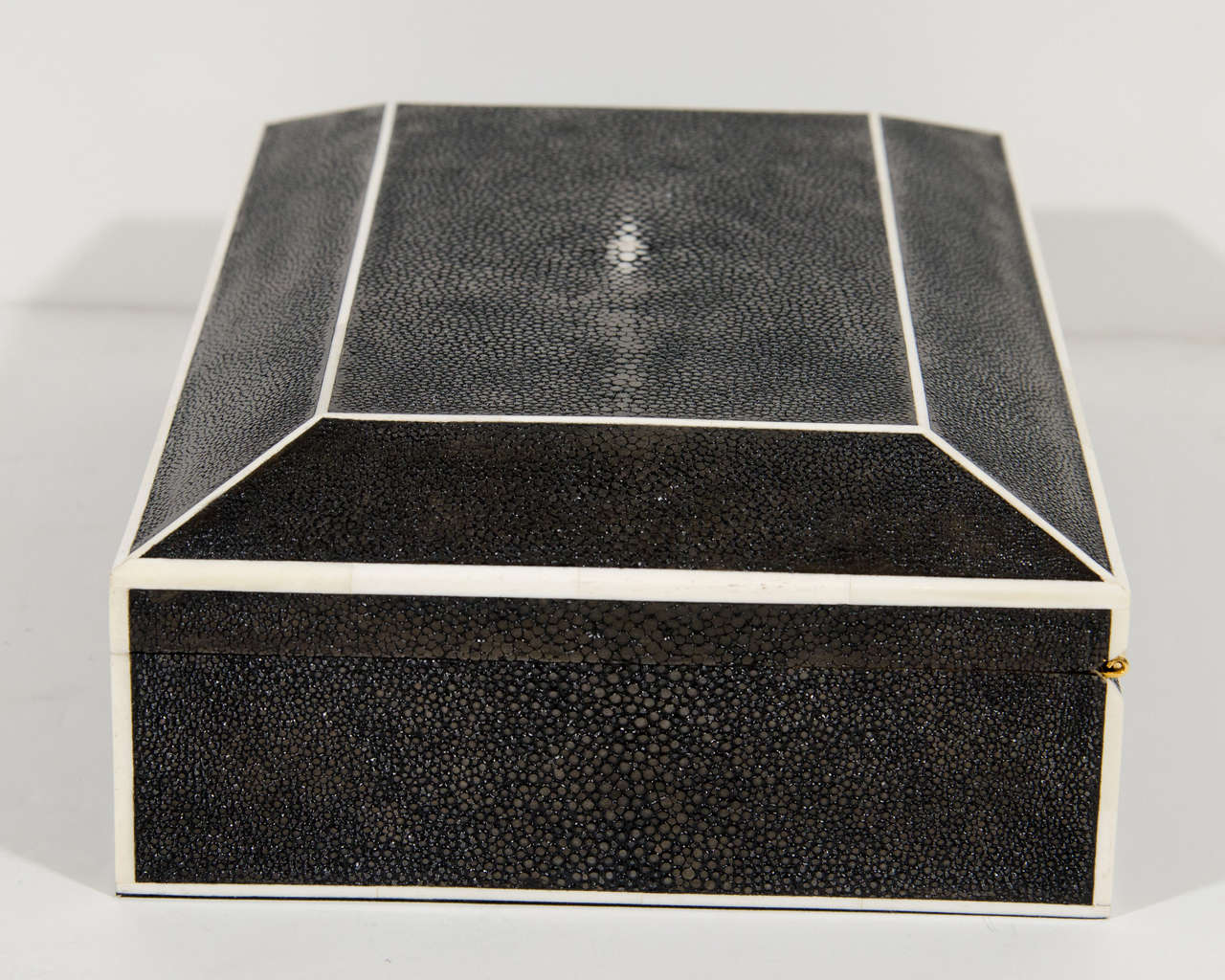 Large Exotic Shagreen Box with White Bone Inlay at 1stDibs | white ...