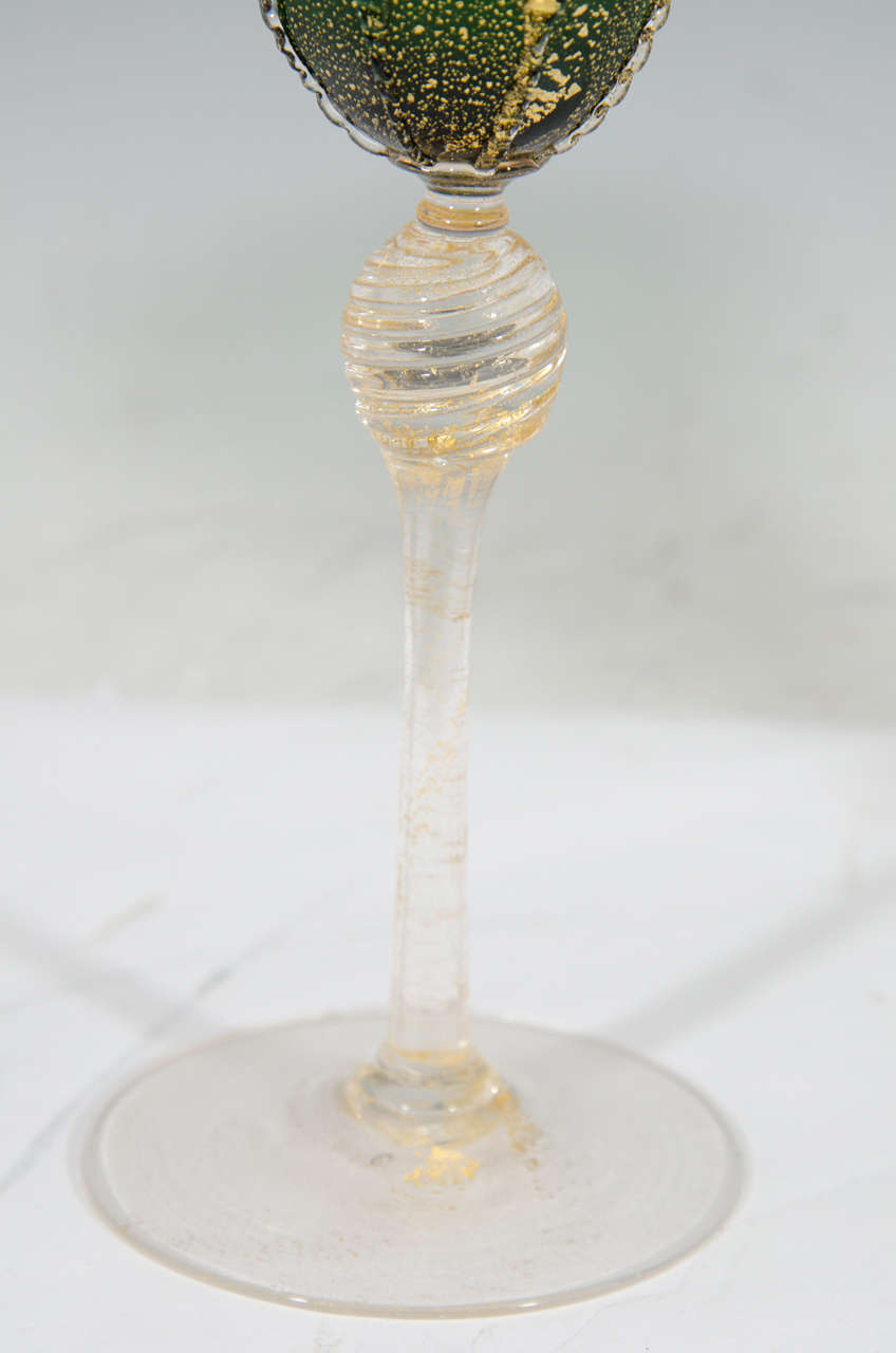 Vintage Set of 12 Venetian Glass Stemware at 1stDibs | vintage venetian ...