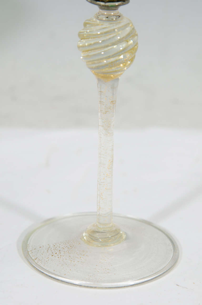 Vintage Set of 12 Venetian Glass Stemware at 1stDibs | vintage venetian ...