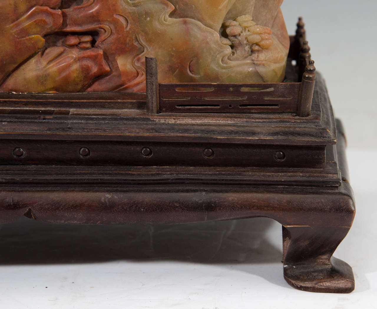 20th Century Chinese Soapstone Carving of a Buddhist Mountain Scene at ...