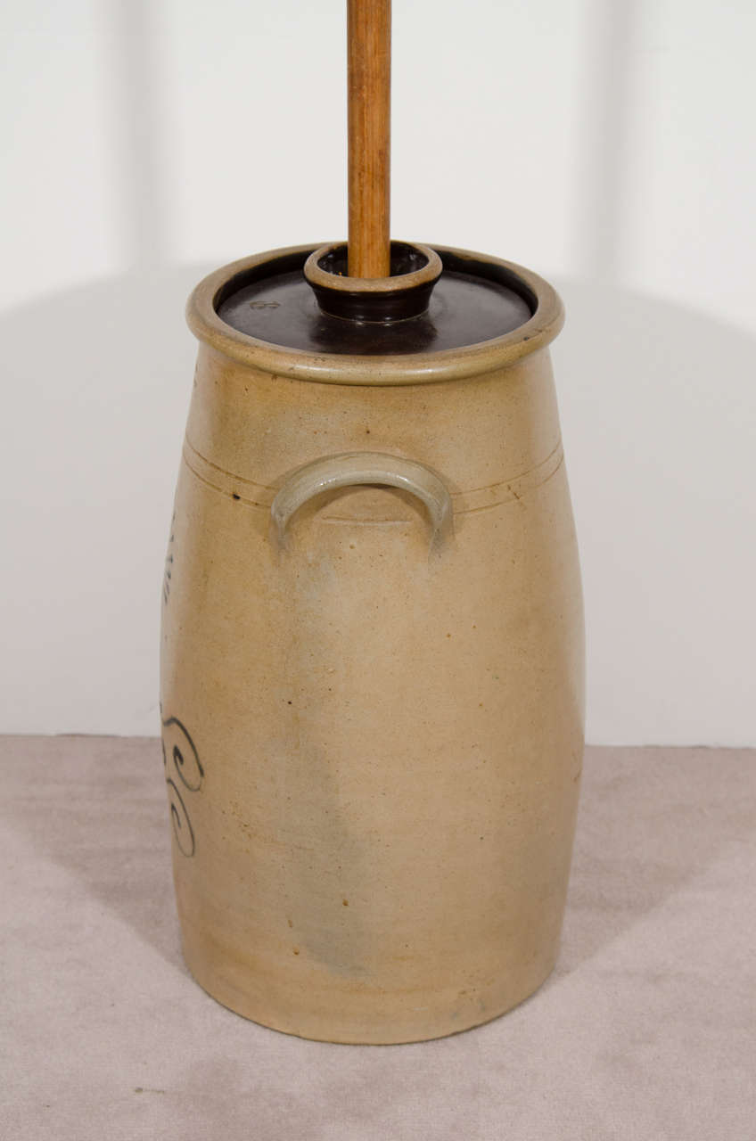 Primitive Stoneware H.N. Ballard Butter Churn Burlington, VT at 1stDibs ...