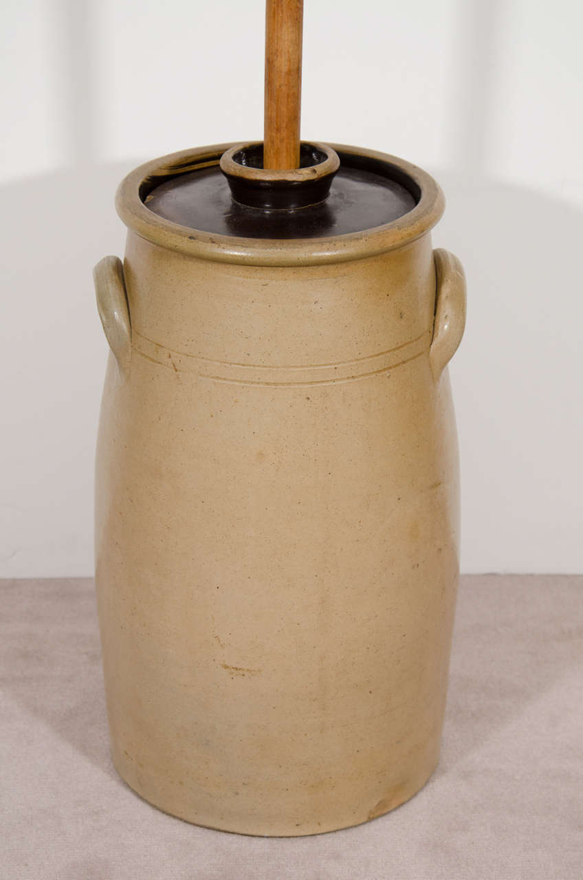 Primitive Stoneware H.N. Ballard Butter Churn Burlington, VT at 1stDibs ...