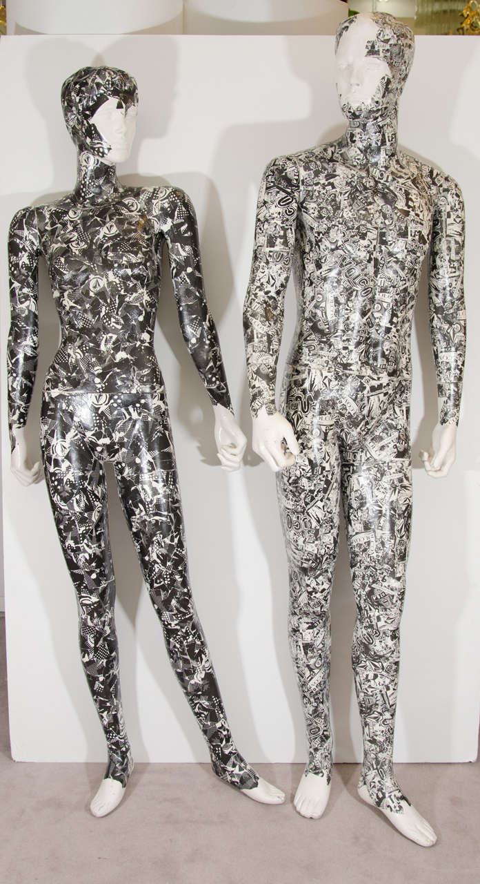 20th Century Set of Male and Female Sculptural Mannequins For Sale at ...