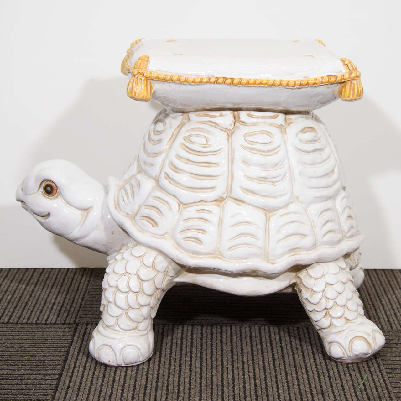 Midcentury Whimsical Ceramic Turtle Form Garden Seat at 1stDibs ...