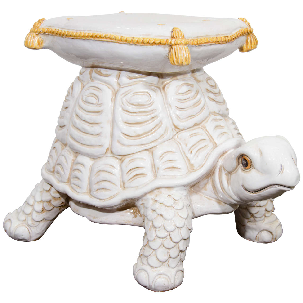 Midcentury Whimsical Ceramic Turtle Form Garden Seat at 1stDibs ...