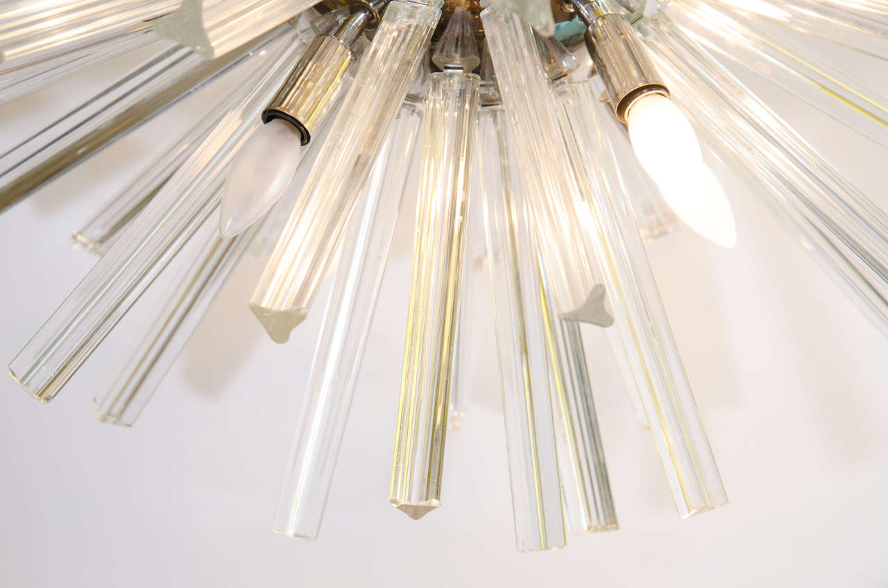 Midcentury Large Glass Rod Sputnik Chandelier For Sale at 1stDibs ...