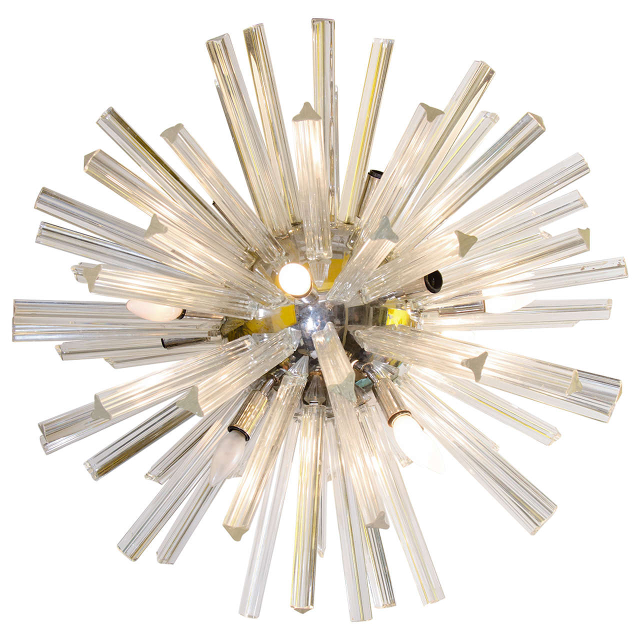 Midcentury Large Venini Glass Rod Spiral Chandelier at 1stDibs | spiral ...