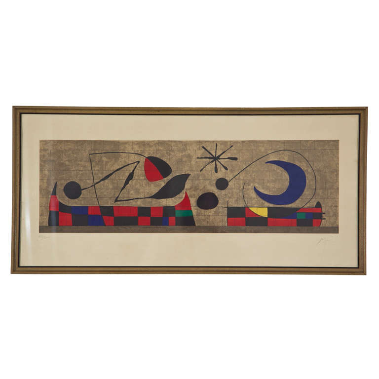 Joan Miro Signed And Numbered Lithograph at 1stDibs