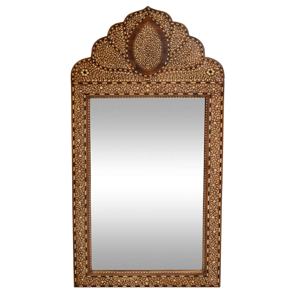 Moroccan Bone Inlay Mirror at 1stDibs