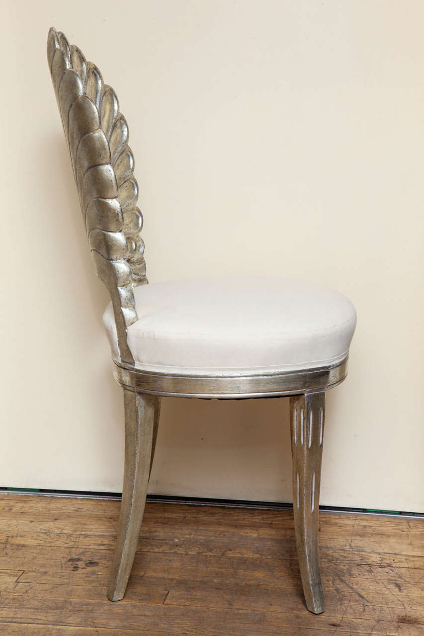 An Italian shell back carved and silver leafed chair at 1stDibs | shell ...