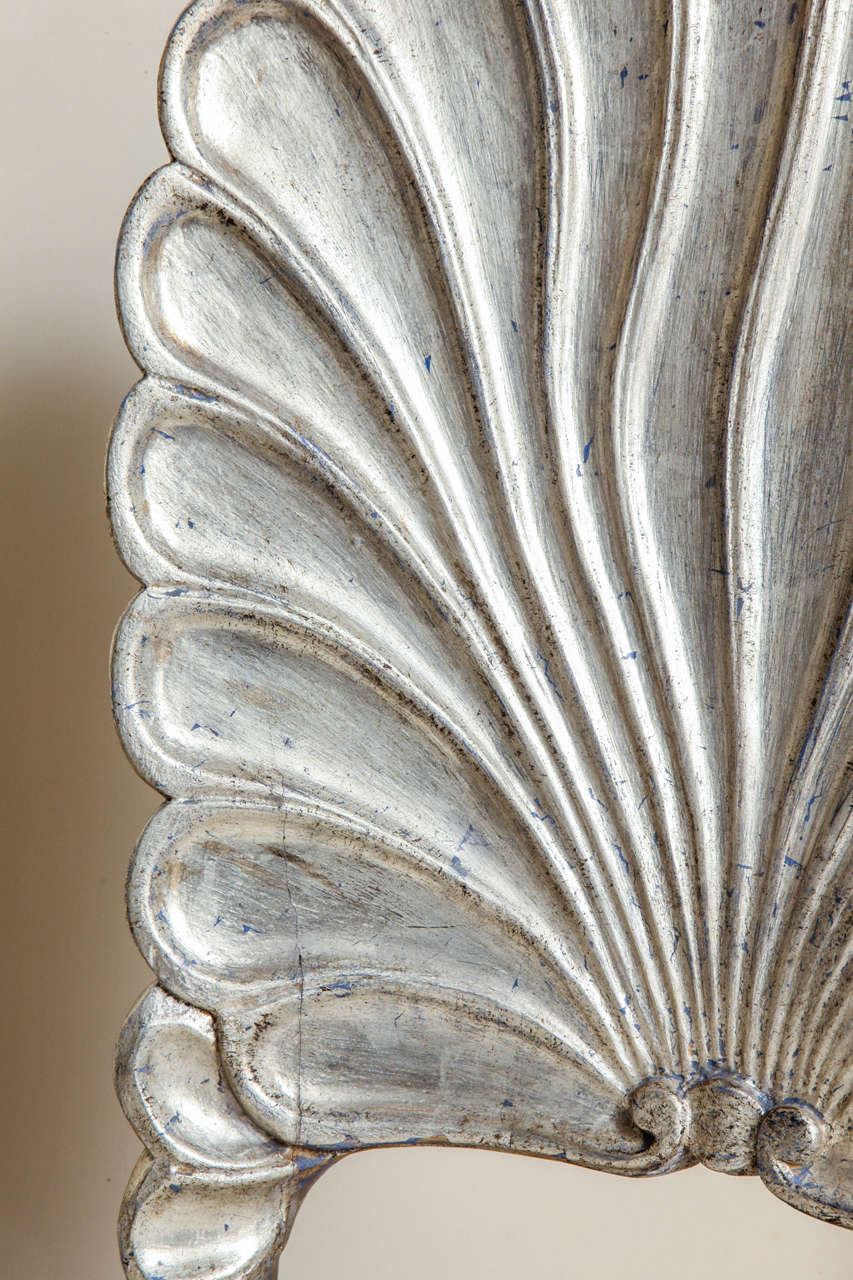 An Italian shell back carved and silver leafed chair at 1stDibs | shell ...