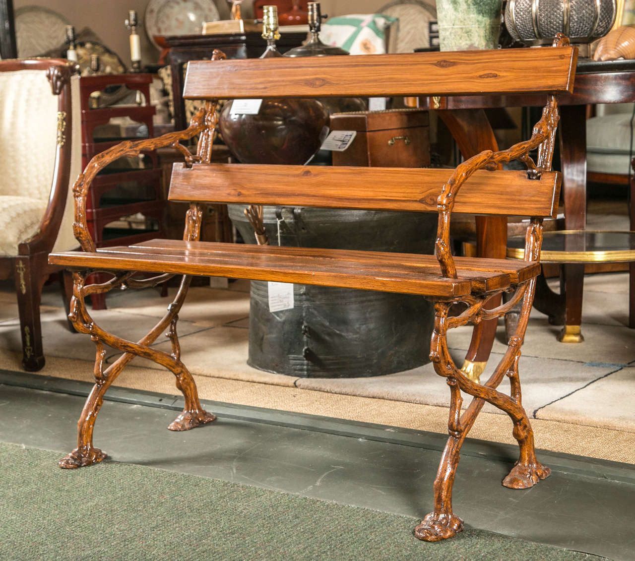 French Cast Iron Bench For Sale at 1stDibs | cast iron cat benches ...