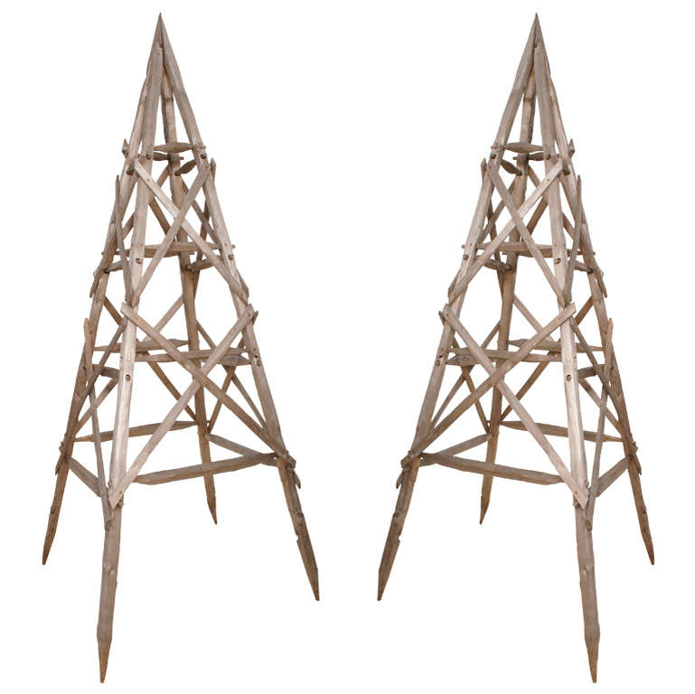 Pair of "Pyramid" Garden Trellis at 1stDibs | garden trellis pyramid