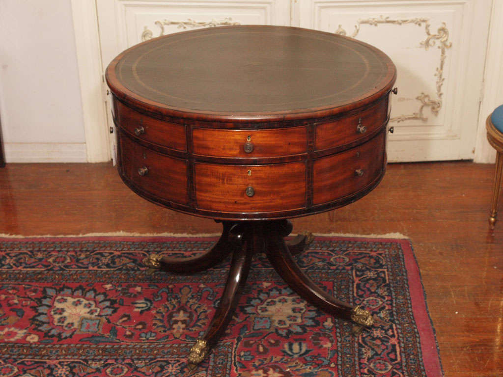 Antique Georgian Mahogany Rare Revolving Library/Drum Table at 1stDibs ...
