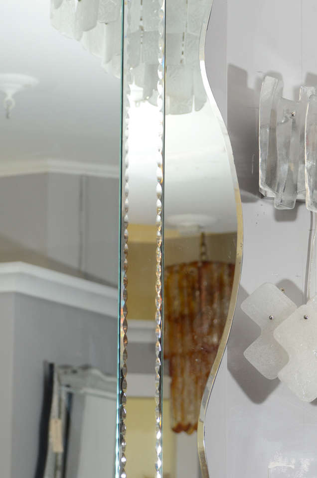 Custom Stunning Oversized Wave Mirror For Sale at 1stDibs