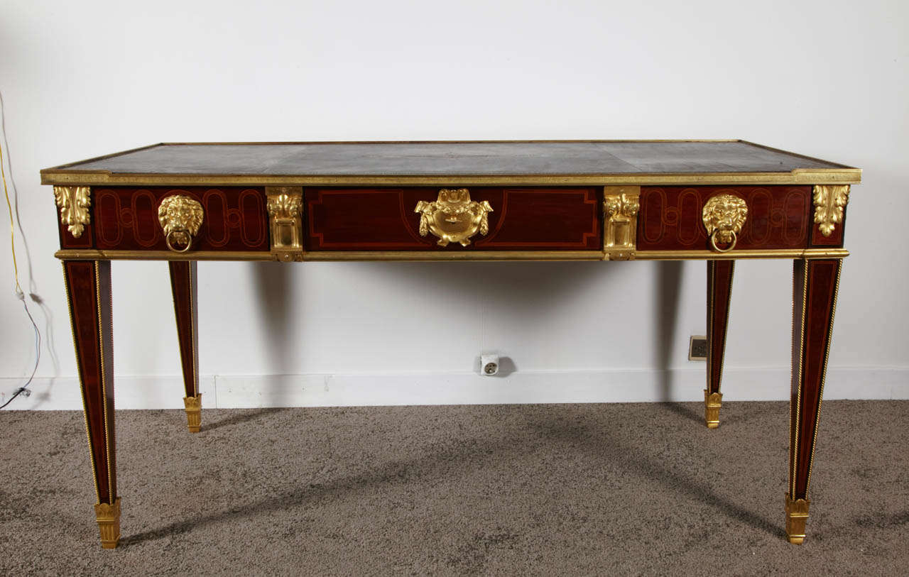 Napoleon III Desk Bronze Mounted For Sale at 1stDibs