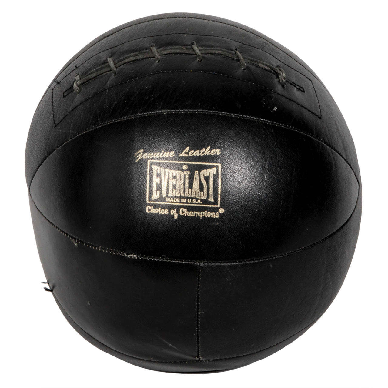 Vintage Black Leather Medicine Ball by Everlast at 1stDibs | everlast ...