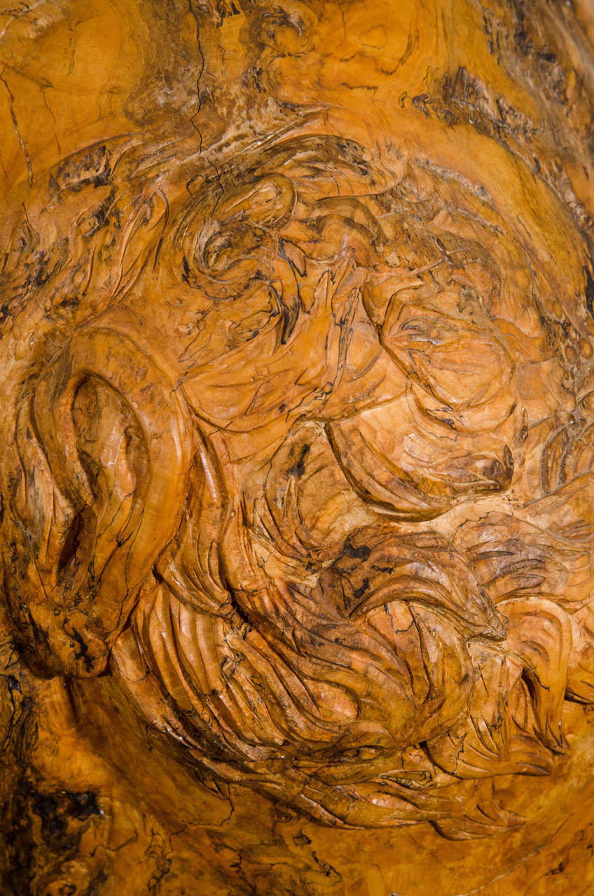 Massive Burl Wood Carved Profile For Sale at 1stDibs | burl wood ...