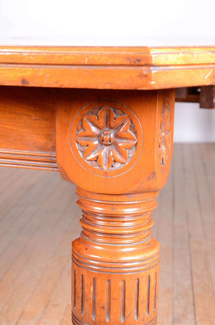 Aesthetic Extending Dining Table, Makers' Label For Sale at 1stDibs