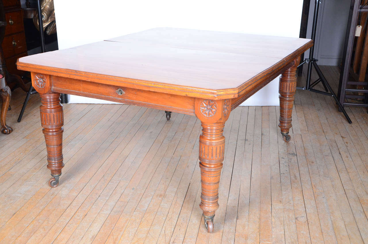 Aesthetic Extending Dining Table, Makers' Label For Sale at 1stDibs