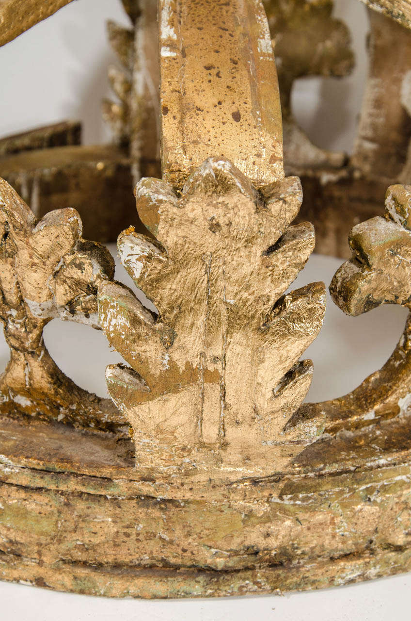 French Gilded Wooden Crown For Sale at 1stDibs | wooden tiara